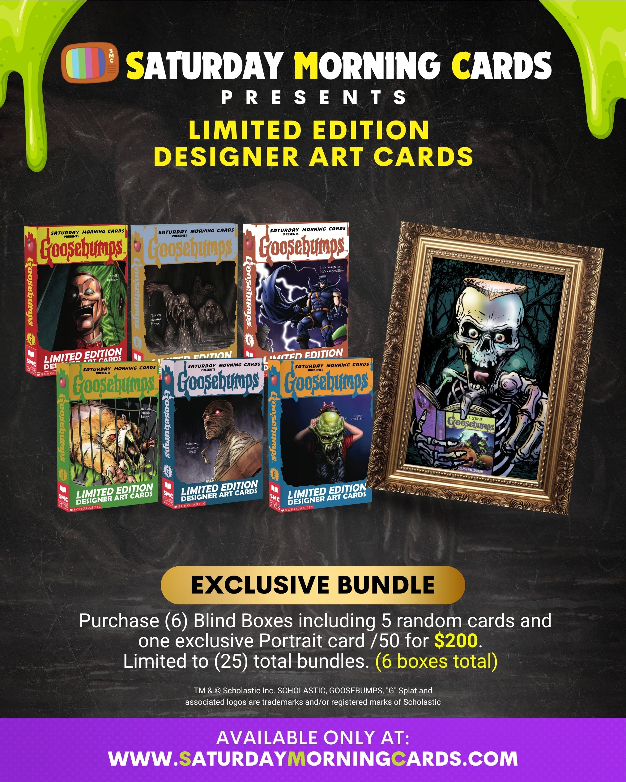 Goosebumps 6 box Bundle with exclusive Curly Portrait Card (6 Single C ...