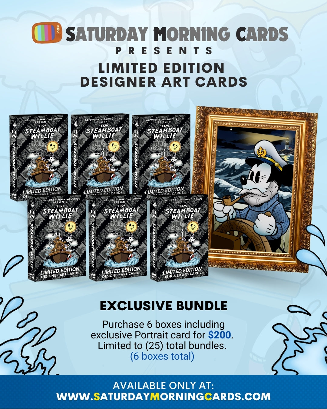 Steamboat Willie Vol 2. 6 box bundle includes Exclusive Portrait Card ...